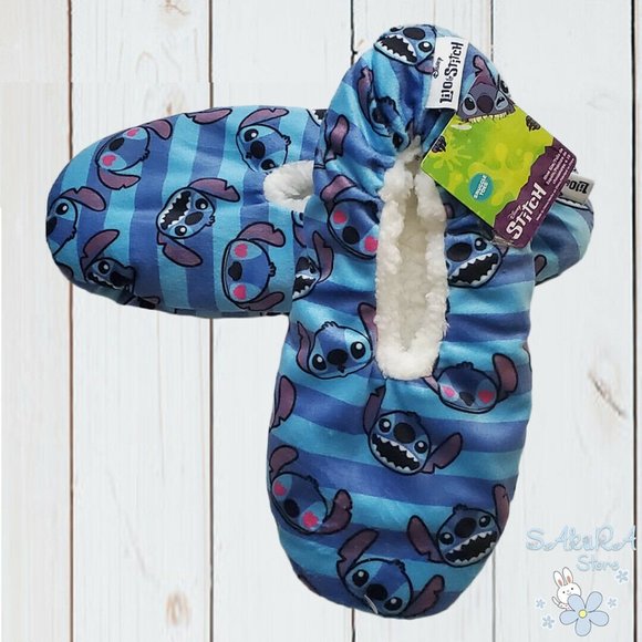 Disney | Shoes | Nwt Stitch Disney Snuggle Toes Womens Slippers Socks ...